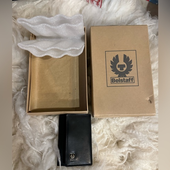 Belstaff | Accessories | Original New Black Leather Belstaff Key Holder ...